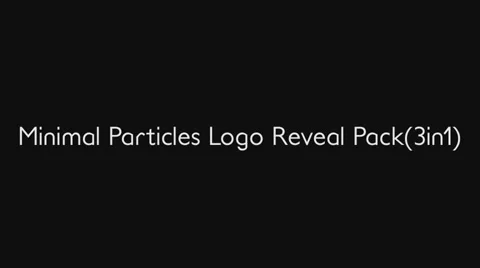 Minimal Particles Logo Reveal Pack(3in1) ~ After Effects #51382974