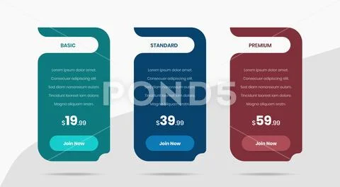 Minimal pricing comparison table ui design: Royalty Free #239121374