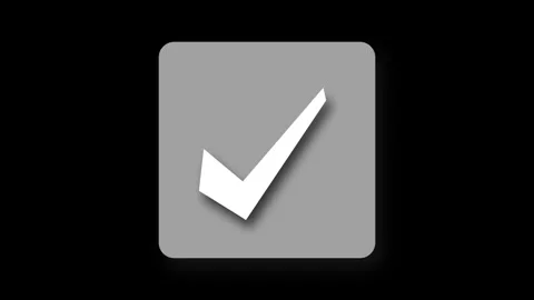 Minimal simple 3d square shape check mar... | Stock Video | Pond5