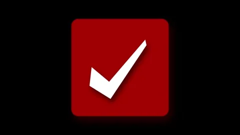 Minimal simple 3d square shape check mar... | Stock Video | Pond5