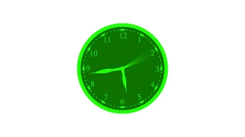 Minimal simple analog clock isolated ani... | Stock Video | Pond5