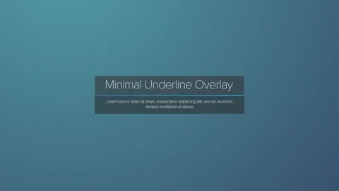 After Effects Template: Minimal Underline Overlay #169514440