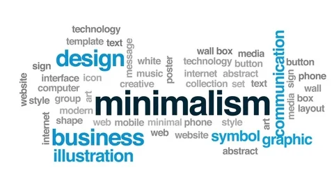Minimalism animated word cloud, text des... | Stock Video | Pond5