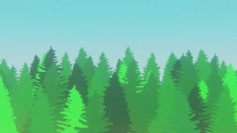 Minimalist 2D Forest animation (20 secon... | Stock Video | Pond5