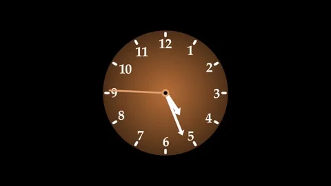 Minimalist analog clock animation, A sim... | Stock Video | Pond5