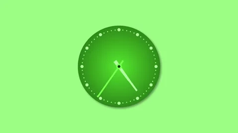 Minimalist analog clock animation with w... | Stock Video | Pond5