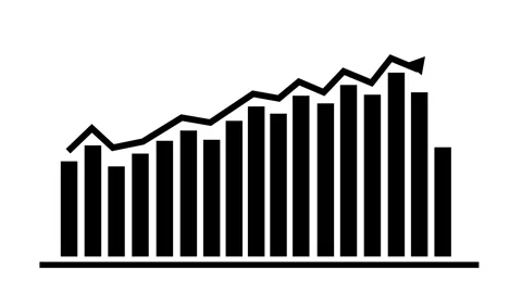 Minimalist Bar Chart with Upward Trend A... | Stock Video | Pond5