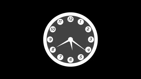 Minimalist Clock Isolated with Spiral Nu... | Stock Video | Pond5