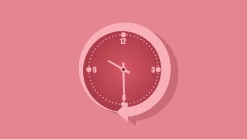 Minimalist Clock Isolated with Time Prog... | Stock Video | Pond5