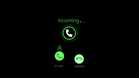 Minimalist Incoming Call Screen Animatio... | Stock Video | Pond5