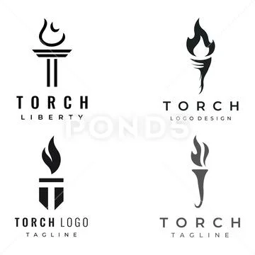 Liberty Torch Logo Torch Flame Vector Symbols Of Victory, Liberty,