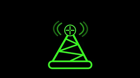 Minimalist Radio Tower Animation, Broadc... | Stock Video | Pond5