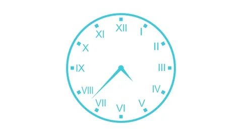 Minimalist Roman Numeral Clock Face Anim... | Stock Video | Pond5