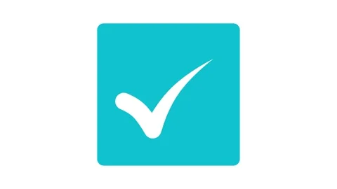 Minimalist square shape check marks isol... | Stock Video | Pond5