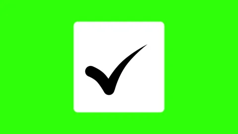 Minimalist square shape check marks isol... | Stock Video | Pond5