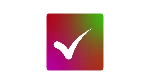 Minimalist square shape check marks isol... | Stock Video | Pond5