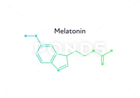Melatonin Structure Melatonin Chemical Vector & Photo (Free Trial)
