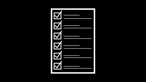 Minimalistic checklist with tick marks a... | Stock Video | Pond5