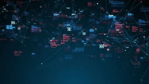 Mining of big data algorithm code intern... | Stock Video | Pond5