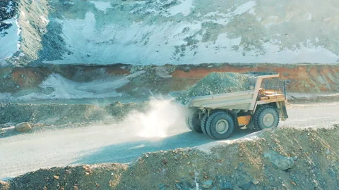 Mining industry concept. Side view of a ... | Stock Video | Pond5