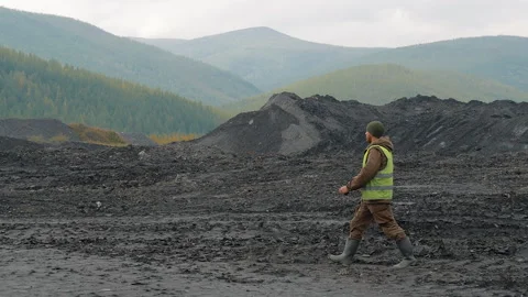 Mining industry surveyor worker walking ... | Stock Video | Pond5