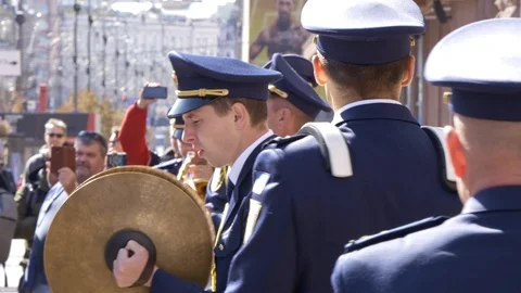 Ministry of emergency orchestra playing ... | Stock Video | Pond5