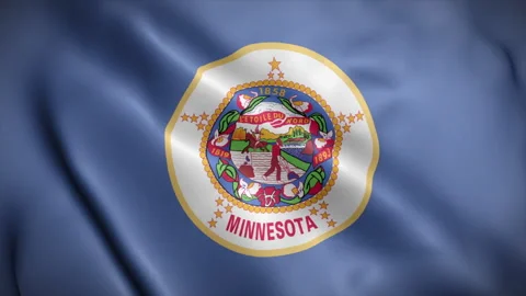 Minnesota flag background realistic wavi... | Stock Video | Pond5