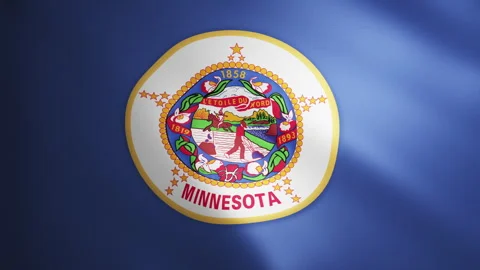 Minnesota flag with fabric texture that ... | Stock Video | Pond5