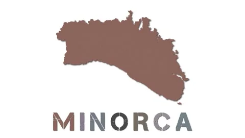 Minorca map with paper regions. Animated... | Stock Video | Pond5