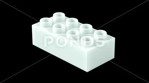 Mint Blue Green Plastic Lego Block Isolated on a Black Background ...