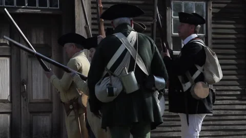 Minuteman Soldiers of the Revolutionary ... | Stock Video | Pond5