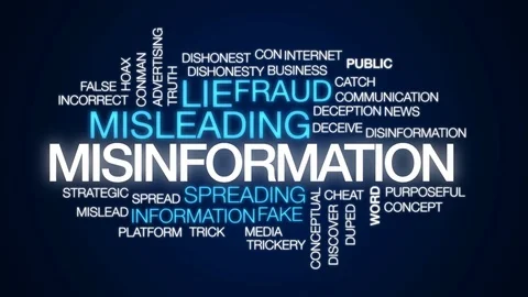 Misinformation animated word cloud, text... | Stock Video | Pond5