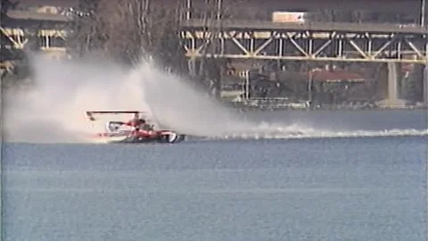 MISS BUDWEISER HYDROPLANE BOAT EARLY 80S... | Stock Video | Pond5