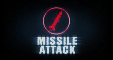 Missile Attack symbol on analog screen V... | Stock Video | Pond5