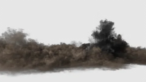 Missile impact explosion on transparent ... | Stock Video | Pond5