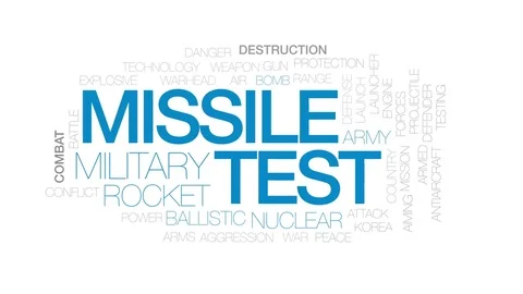 Missile test animated word cloud, text d... | Stock Video | Pond5