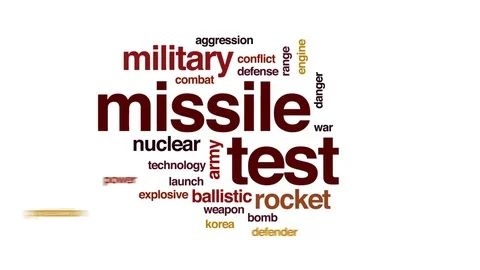 Missile test animated word cloud, text d... | Stock Video | Pond5
