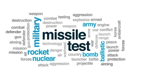 Missile test animated word cloud, text d... | Stock Video | Pond5