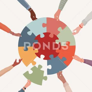 Missing link. Problem solving. Union and teamwork. Strategy. Match. Toy ...