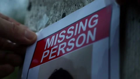 Missing Person Sign Placed On Post, Cine... | Stock Video | Pond5