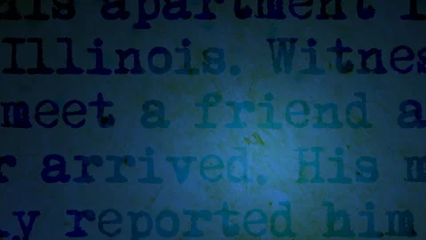 Missing persons file on animated blue ti... | Stock Video | Pond5