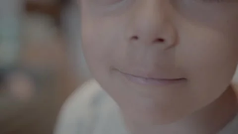 Missing tooth. Close up on a smiling kid... | Stock Video | Pond5