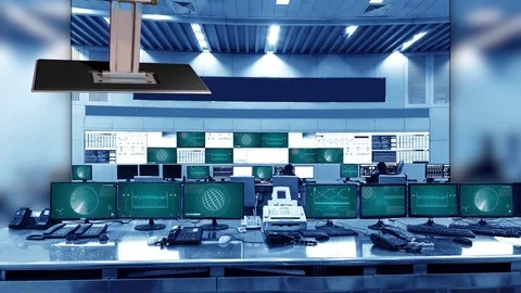 Mission Control 4K Virtual Studio Set Ne... | Stock Video | Pond5