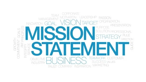 Mission statement animated word cloud. K... | Stock Video | Pond5
