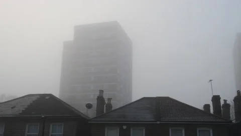 Mist, pollution in city. | Stock Video | Pond5