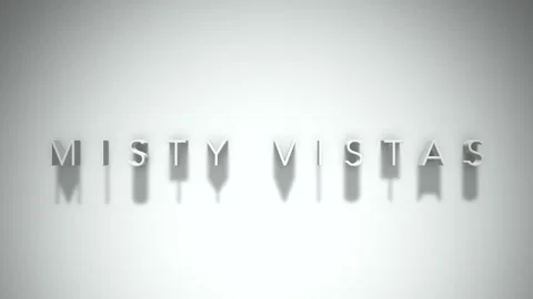 misty vistas 3D title animation white te... | Stock Video | Pond5