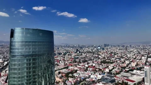 Mítikah Tower tallest building in Mexic... | Stock Video | Pond5