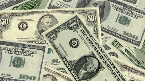 Mixed money fly over loop 4K animated ba... | Stock Video | Pond5