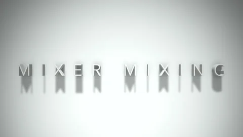 mixer mixing 3D title animation white te... | Stock Video | Pond5