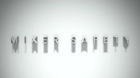 mixer safety 3D title animation white te... | Stock Video | Pond5